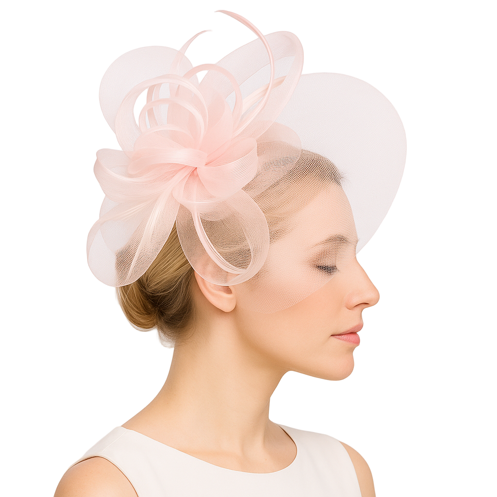 Crinoline Feather Comb Fascinator Cocktail: Pink – Le' Diva Boutique Store
